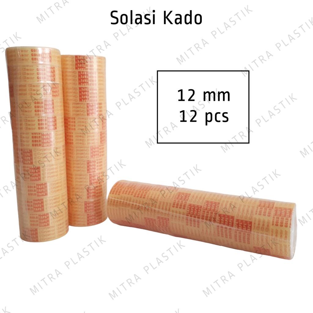 Jual Isolasi Kado 12pcs Gold Tape 1/2 Inch 12 mm Stationary Tape ...