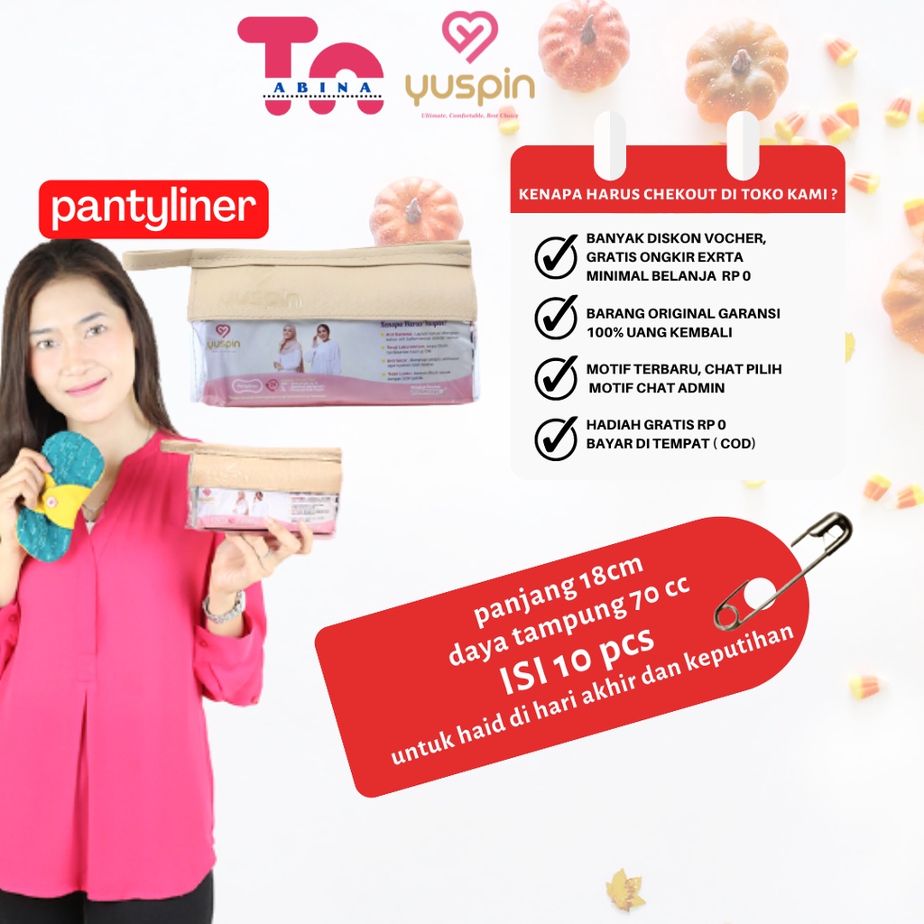 Jual YUSPIN PANTYLINER - PEMBALUT KAIN YUSPIN ANTI BACTERIAL SILVER ...