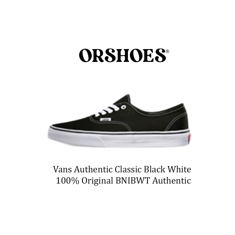 Jual Vans Authentic Classic Black White Original BNIBWT | Shopee Indonesia