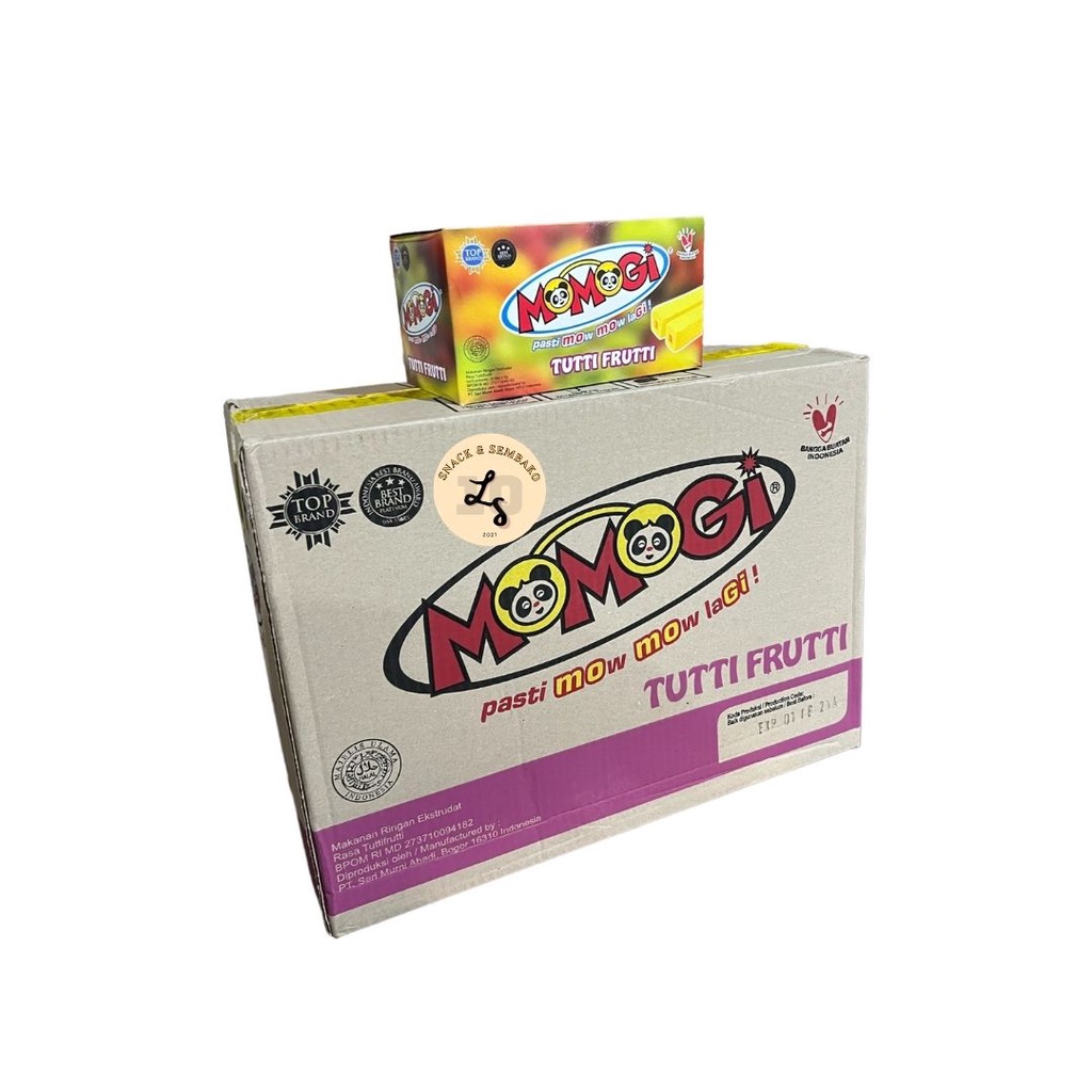 Jual [1 DUS] Momogi Rasa Cokelat/Jagung Bakar/Tutti Frutti/Keju Isi 12 ...