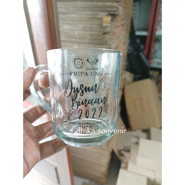 Jual Souvenir Gelas CG, souvenir gelas kopi sablon | Shopee Indonesia