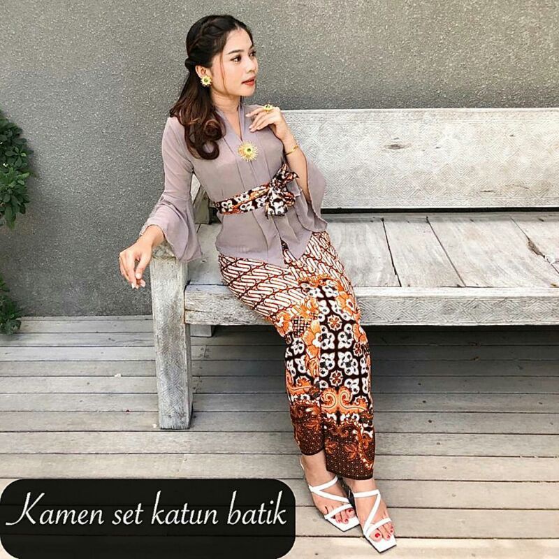 Jual Kamen Batik Lembaran Set Selendang | Shopee Indonesia
