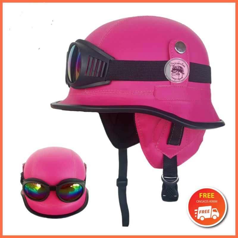 Jual Helm Retro Klasik Dewasa Model Nazi Warna Pink | Shopee Indonesia