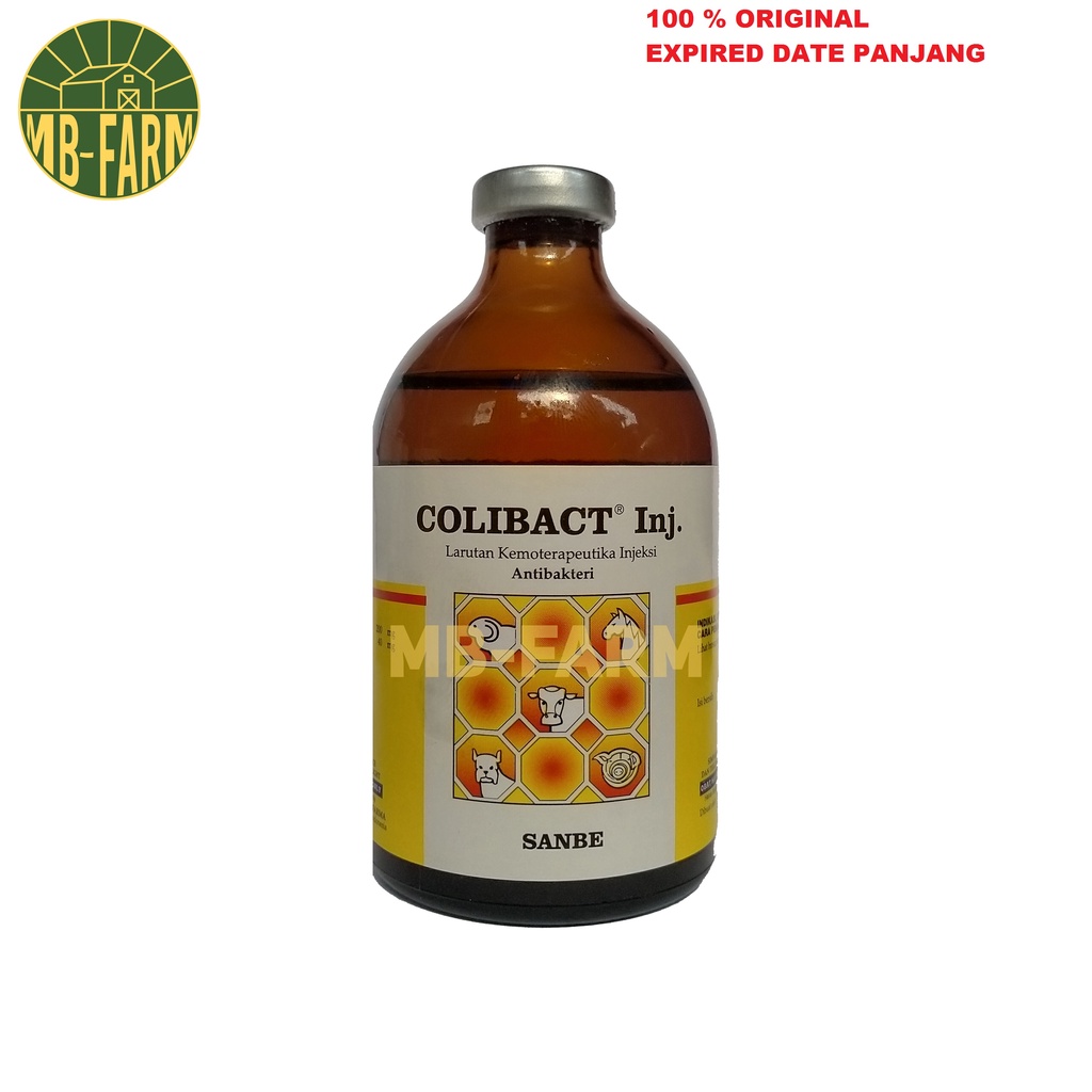Jual COLIBACT INJEKSI 100 ml SANBE ANTIBIOTIK HEWAN UNTUK KASUS INFEKSI ...