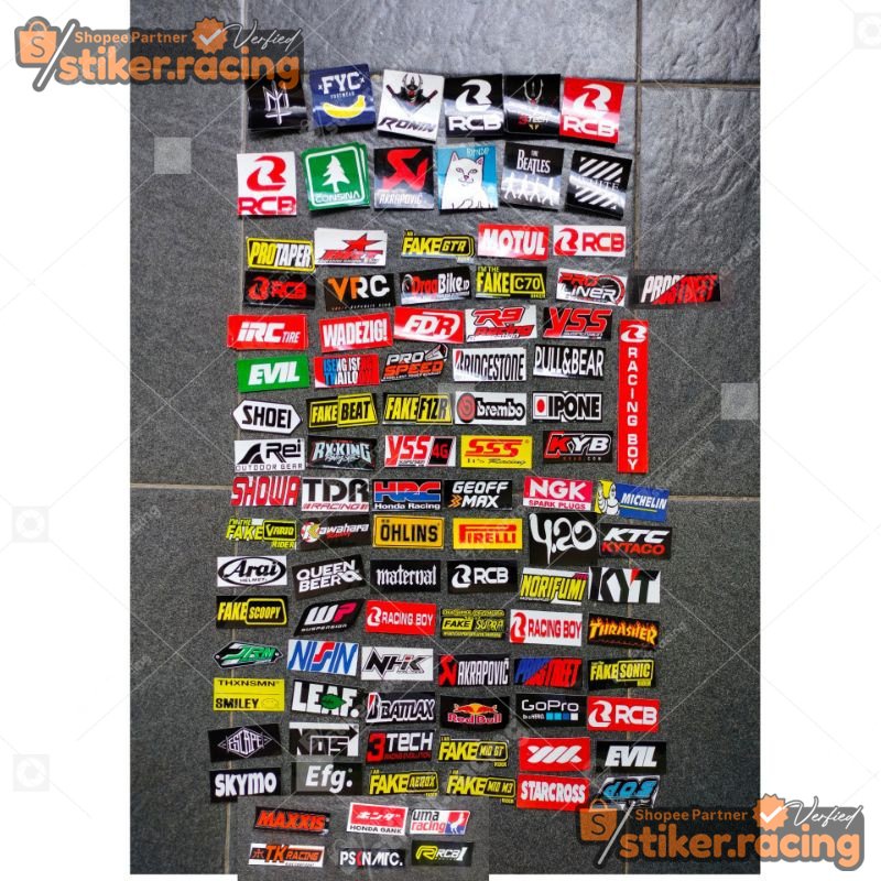 Jual 21 pcs stiker sponsor balap / stiker motor / stiker balap / stiker ...