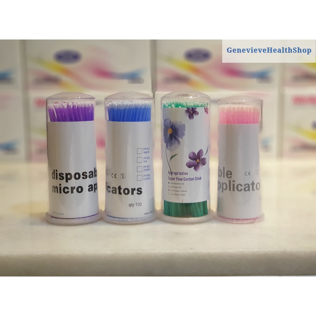 Jual Microbrush Microaplicator Dental isi 100 Mikrobrush Bonding Gigi ...