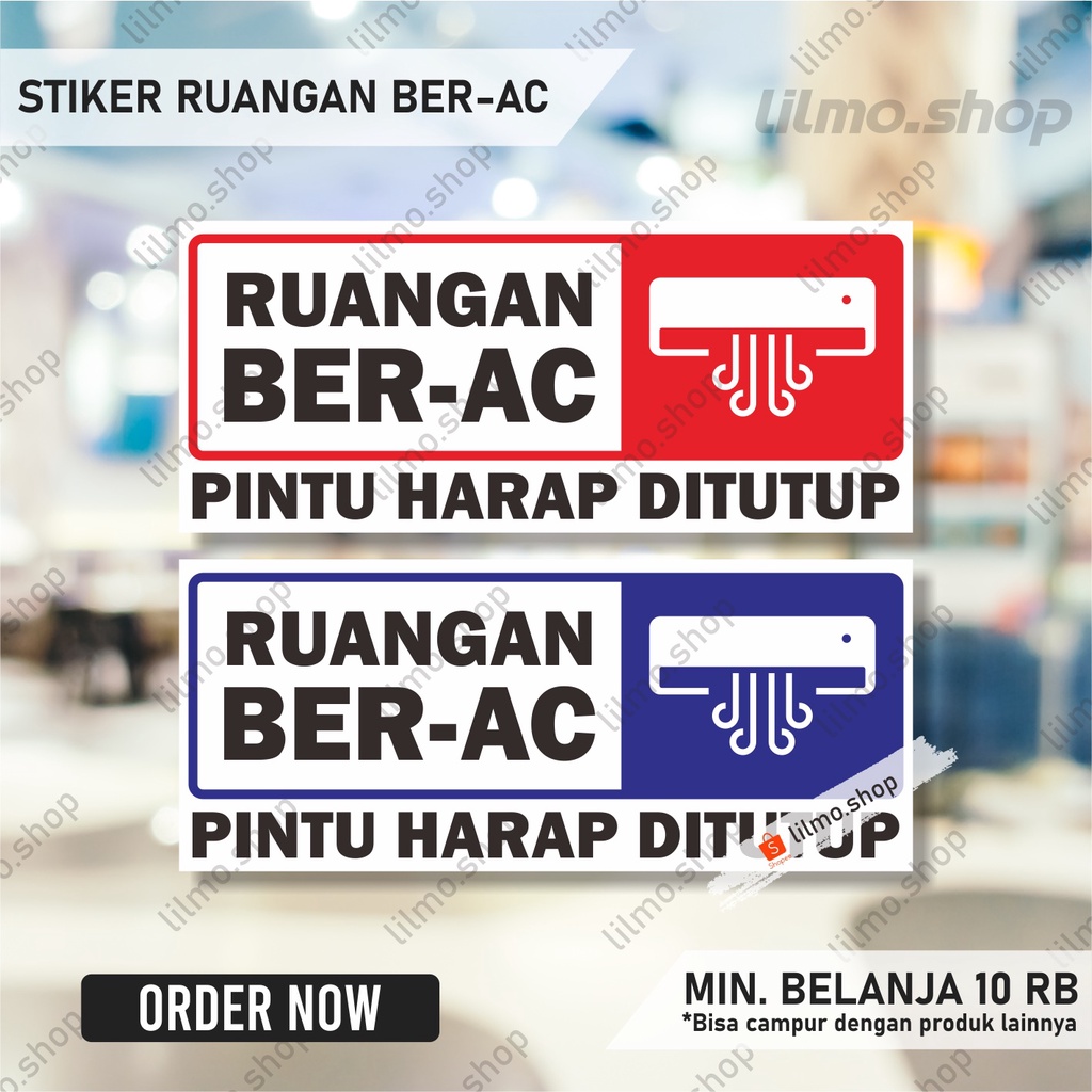 Jual Stiker Ruangan Ber - AC, Stiker Tutup Pintu Kembali | Shopee Indonesia