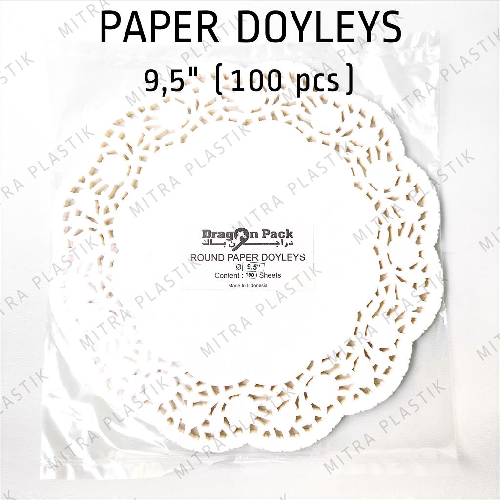 Jual (isi 100 pcs) Paper Doyleys 9.5" Inch Kertas Doilies 24 cm Alas ...