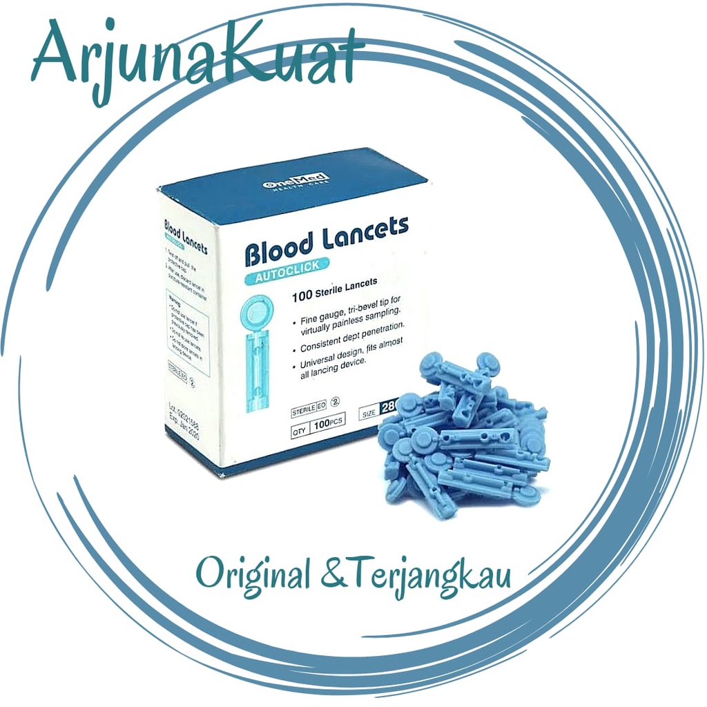 Jual ONEMED BLOOD LANCET UKURAN 28G ISI 100 PER BOX | Shopee Indonesia