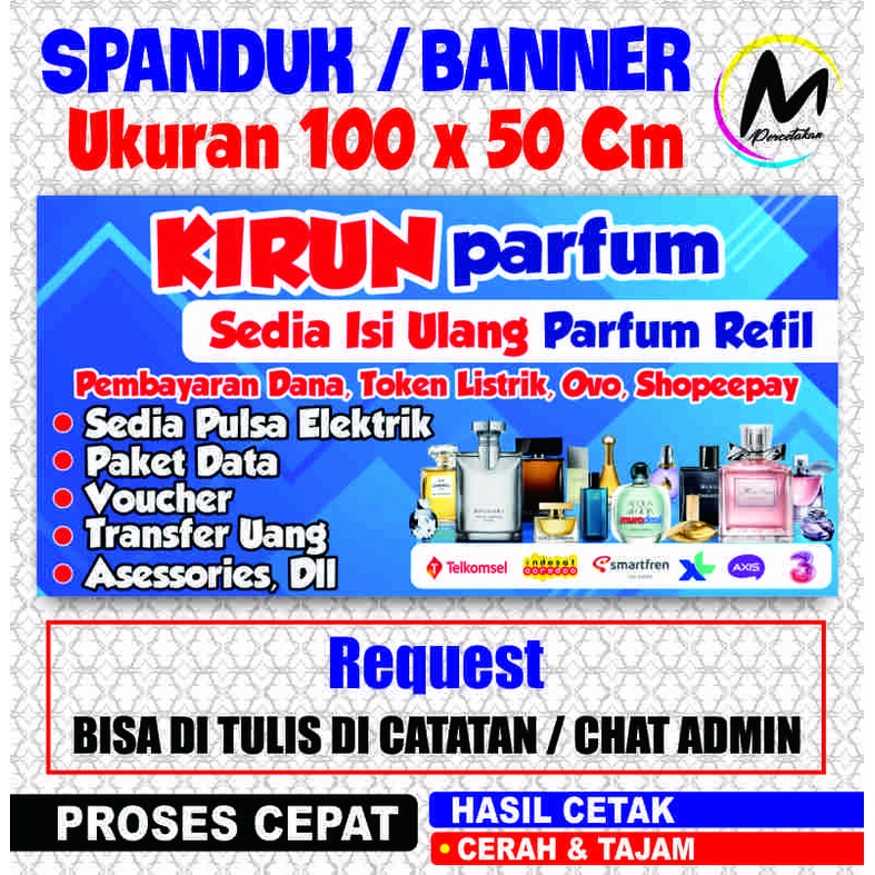 Jual Banner Spanduk Toko Parfum Ukuran 100x50 Cm | Shopee Indonesia