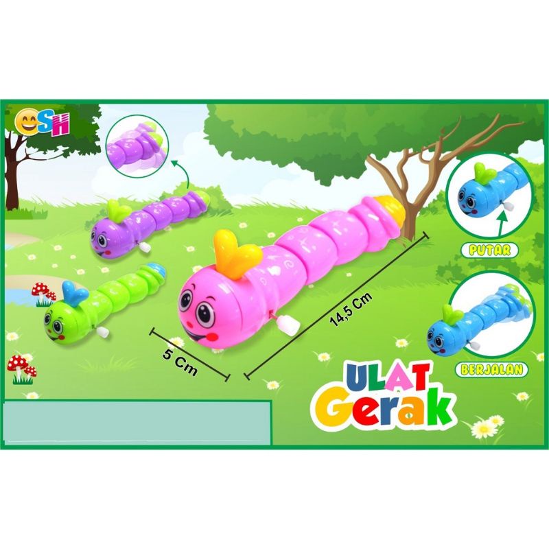 Jual Mainan Lucu Ulat Berjalan Gerak Gerak Mainan Anak tanpa baterai ...