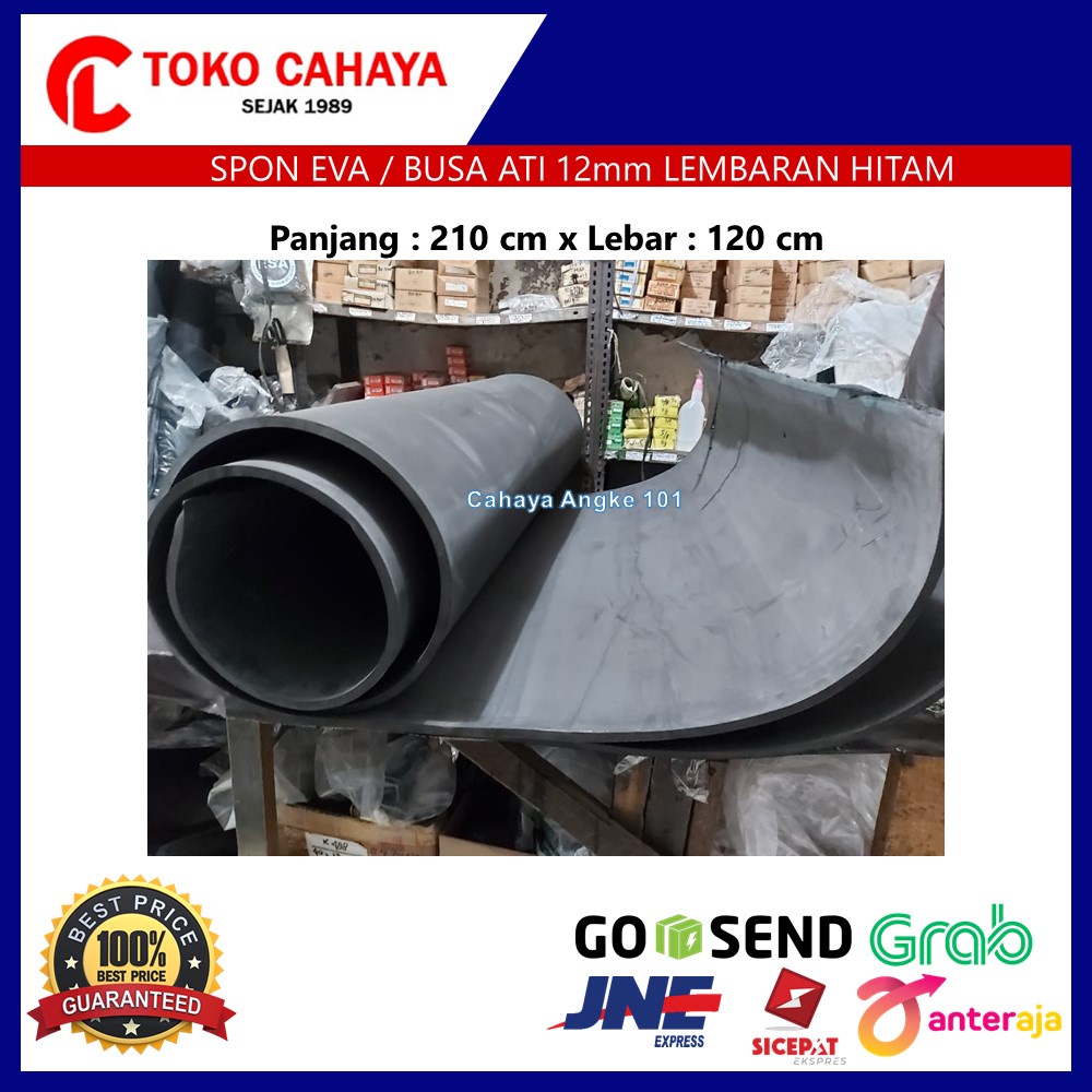 Jual Spon Eva Sponge Busa Ati Spon Karet 12mm Hitam 120 x 210cm ...