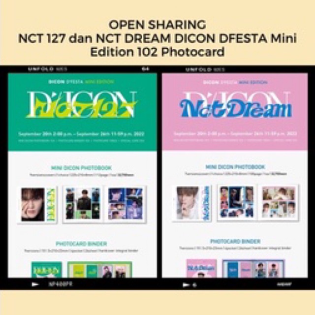 Jual NCT 127 dan NCT DREAM DICON DFESTA Mini Edition 102 Photocard sharg jaemin jeno doyoung ...