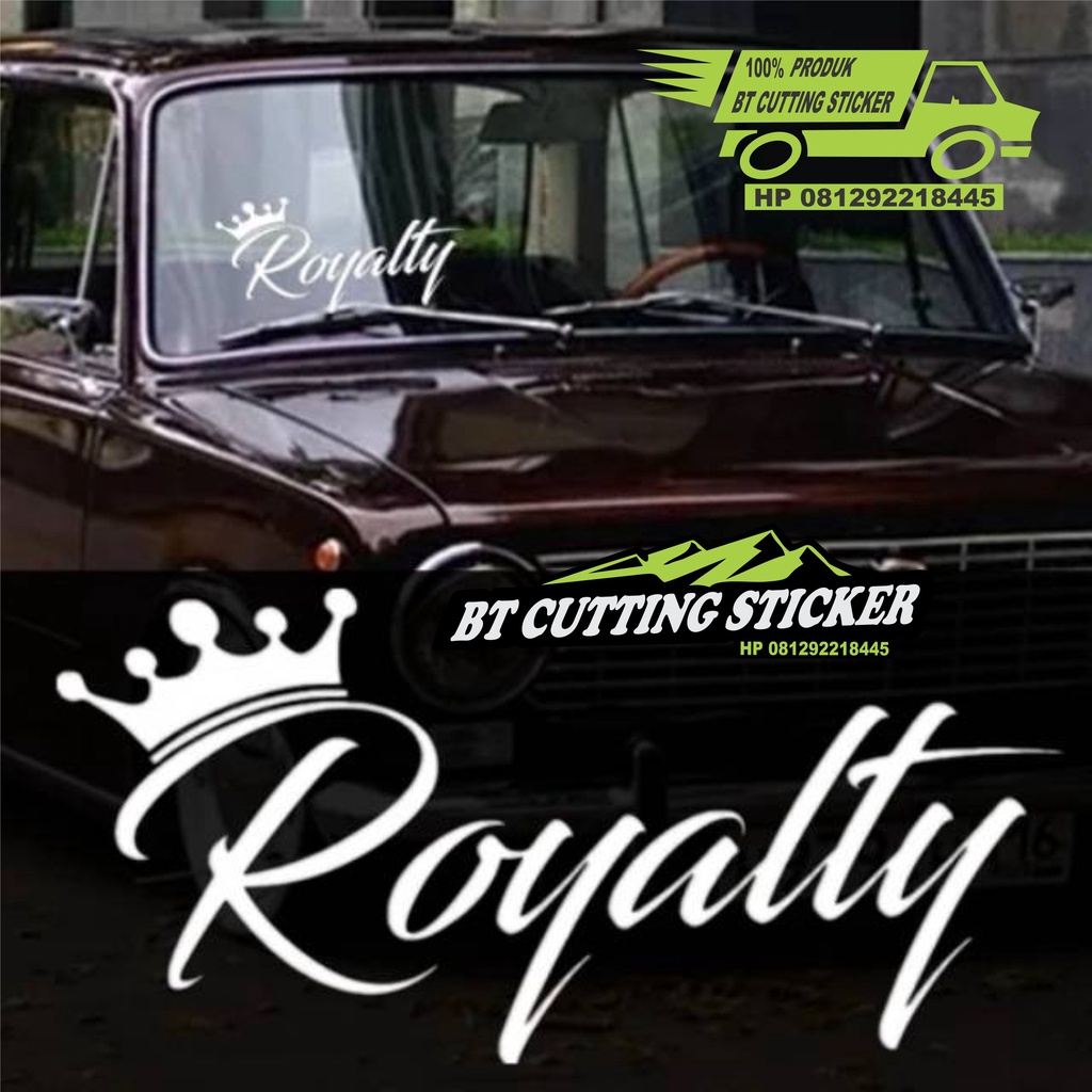 Jual Stiker Kaca Mobil Sticker Cutting Model ROYALTY Sticker Kaca All ...