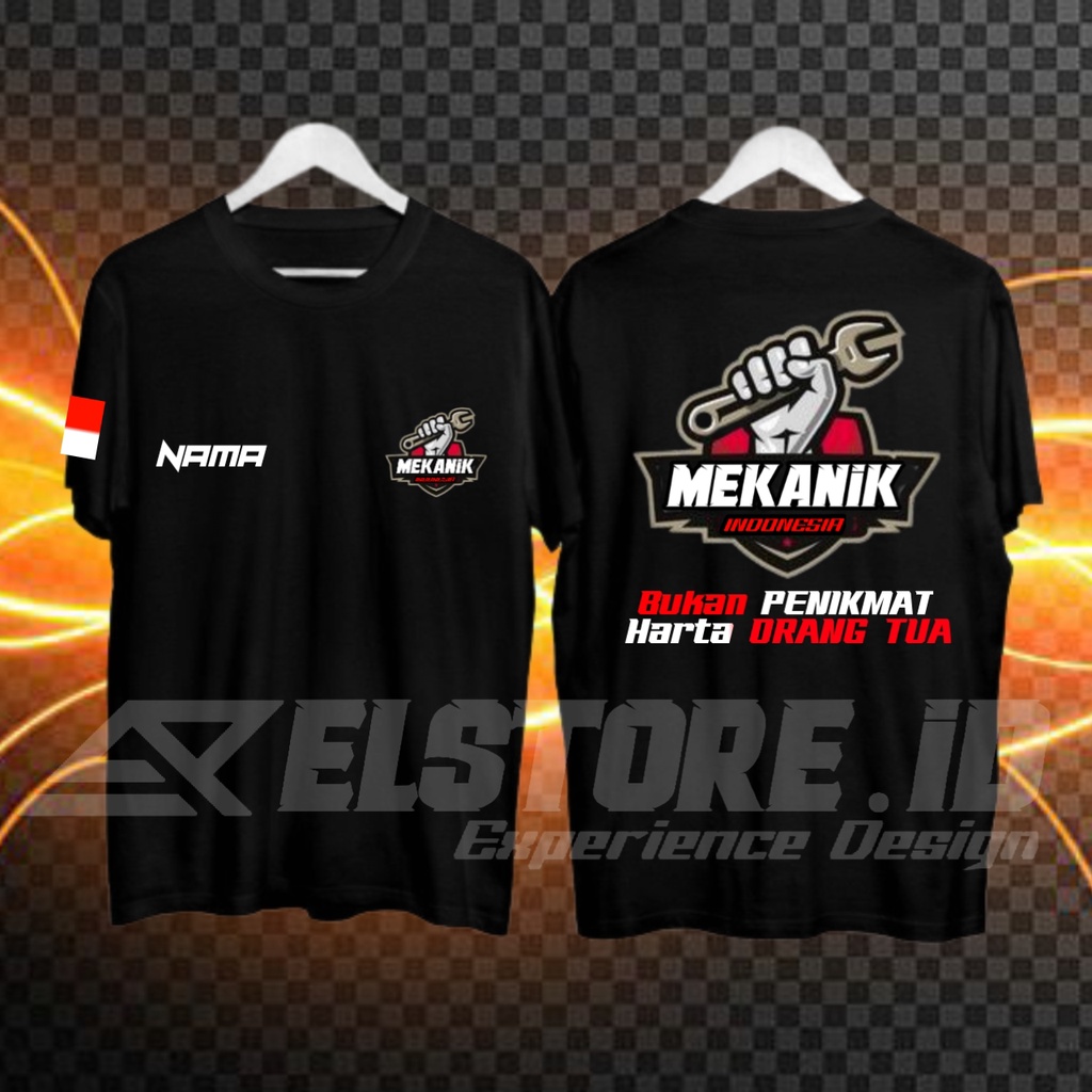 Jual Kaos distro pria MEKANIK INDONESIA OVERSIZE,Gratis tambah nama,ganti tulisan/logo sendiri ...