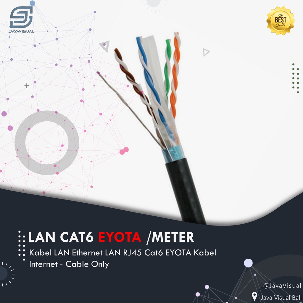 Jual Kabel LAN Ethernet LAN RJ45 Cat6 EYOTA Kabel Internet - Cable Only | Shopee Indonesia