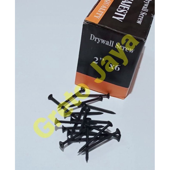 Jual ( 1 DUS 6x2 ) Sekrup Gipsum skrup Mur Baut Hitam Gypsum Drywall 6 x 2 Drywal Jipsum Board ...