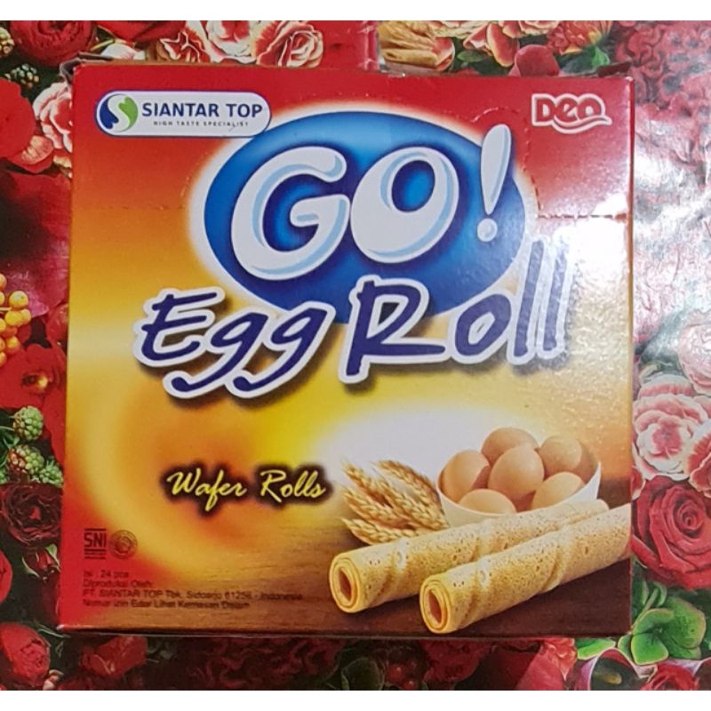 Jual SIANTAR TOP | GO EGG ROLL wafer roll 500 [ box 24x6g ] | Shopee ...