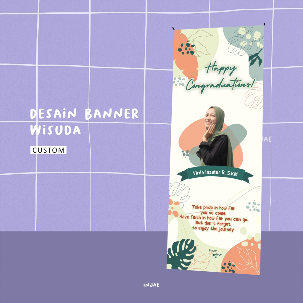 Jual INJAE DESIGN CUSTOM BANNER WISUDA MODEL 1 ORANG HADIAH SIDANG ...
