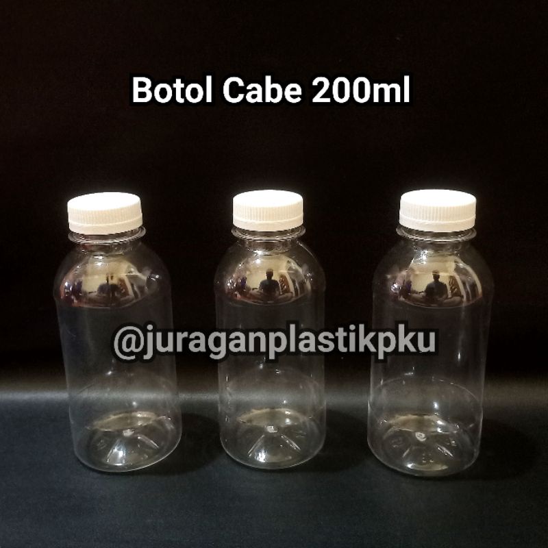 Jual Botol Plastik Cabe 200ml | Botol Cuko Pempek Saos Susu Minuman 200 ...