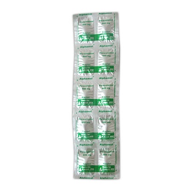 Jual ALPHAMOL PARACETAMOL 600 MG DEMAM DAN NYERI 10 KAPLET/STRIP ...