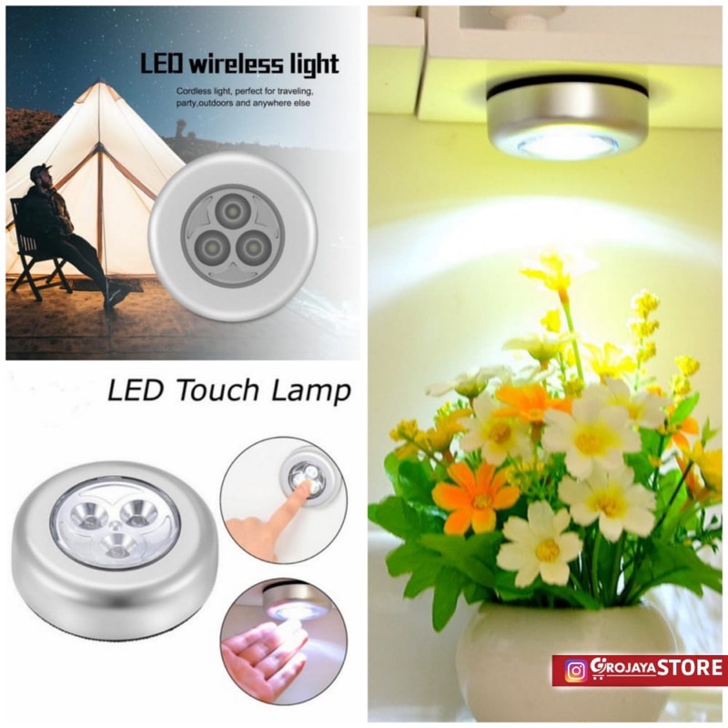 Jual Lampu Tempel Sentuh Darurat 3 LED - Stick & Klick Emergency Tapuch ...