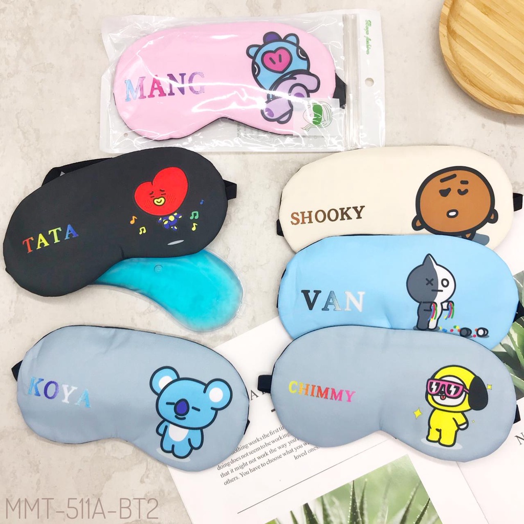 Jual BT21 Eye Sleeping gel- Penutup Mata Tidur BT21 KPOP SLEEPING GEL ...