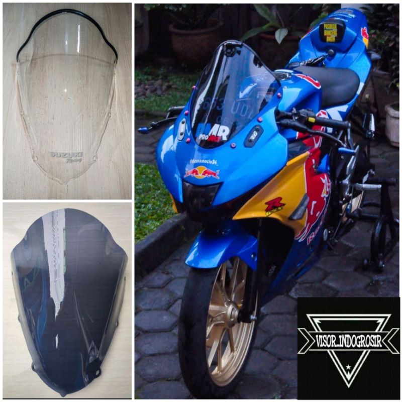 Jual visor gsx R 150 windshield gsx R 150 (includ list karet) | Shopee ...