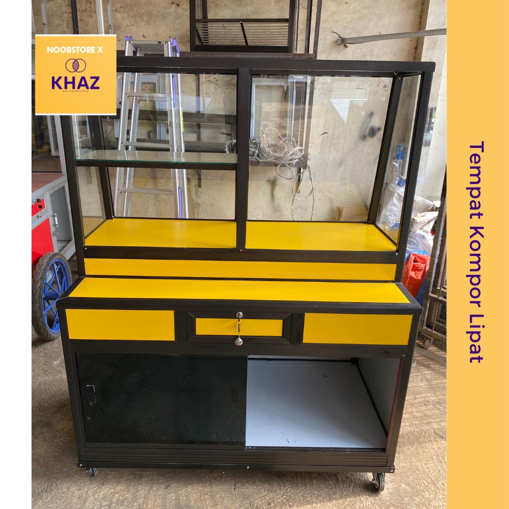 Jual Showcase Meja Jualan / Etalase Meja Jualan Kaca | Shopee Indonesia