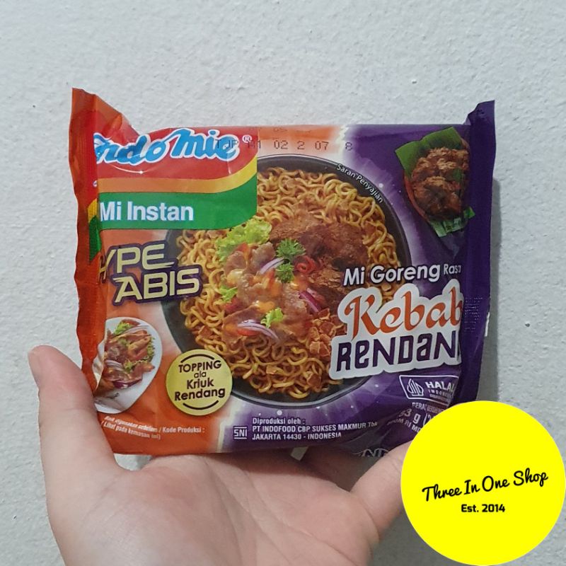 Jual [READY STOCK] Indomie Hype Abis Mi Goreng Rasa Kebab Rendang 83g ...
