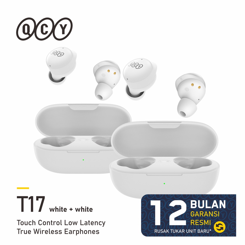 Jual QCY T17 TWS BUNDLING 2 WHITE | Shopee Indonesia