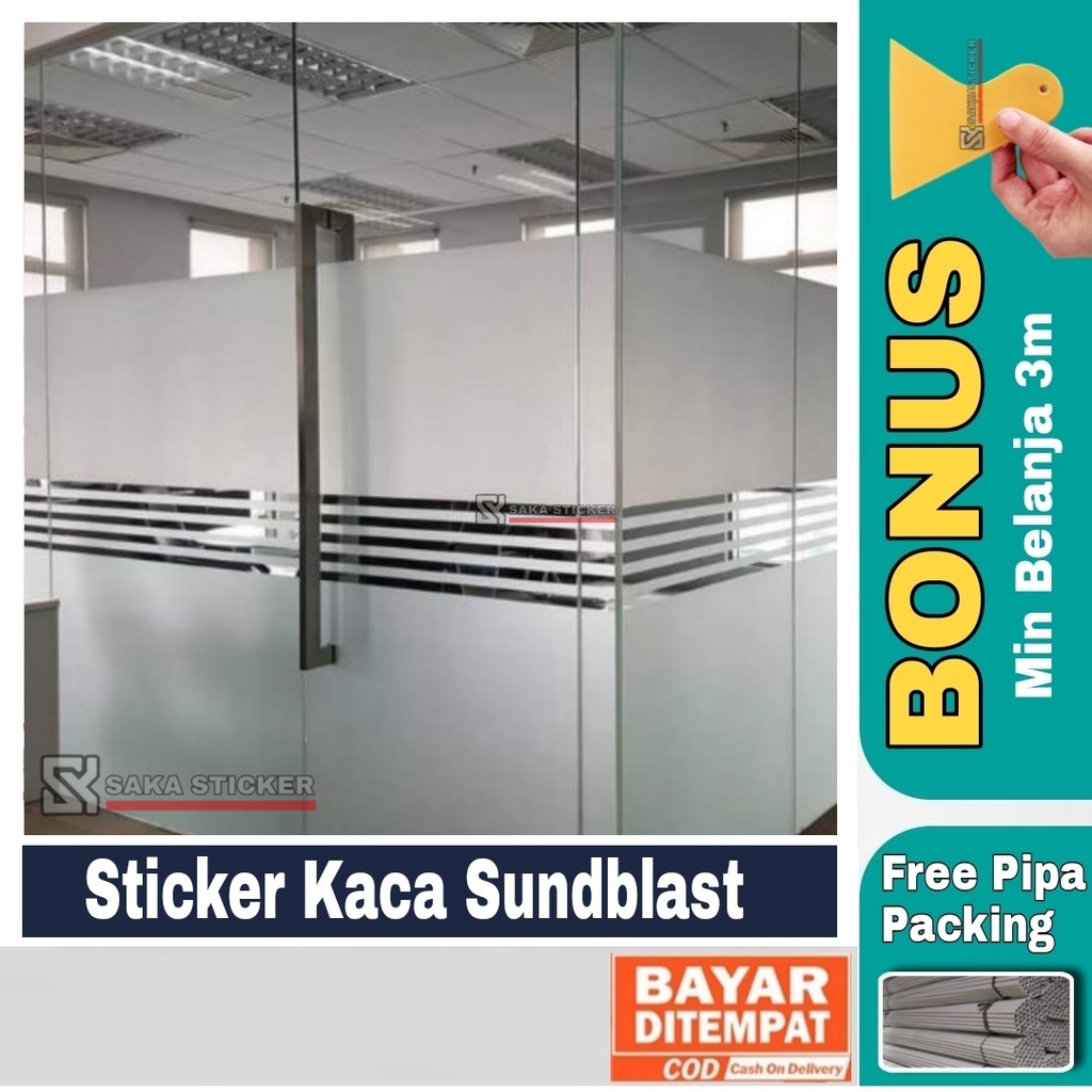 Jual Stiker Kaca Sandblast Sticker Sanblast Putih Buram Untuk Prifasi ...