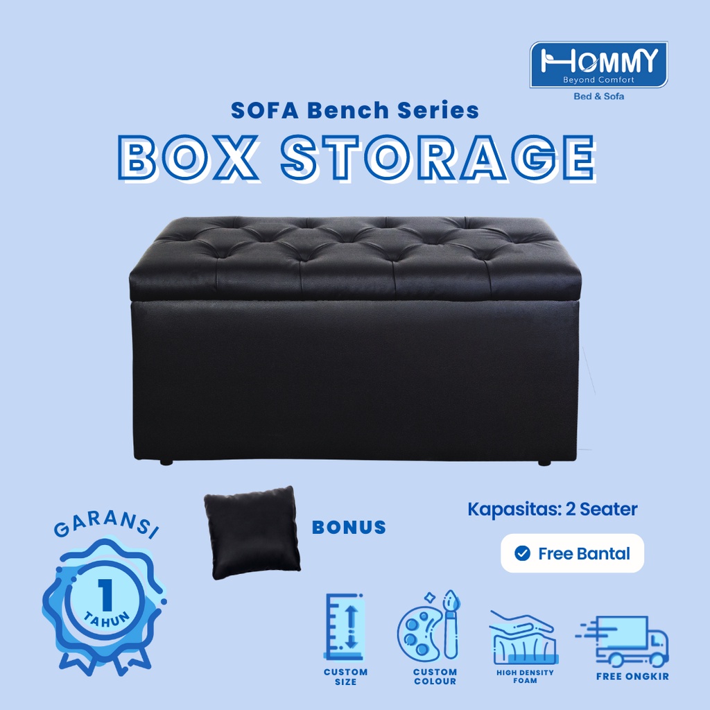 Jual Sofa Bench Box Storage HOMMY | Kursi Penyimpanan Minimalis | Stool ...