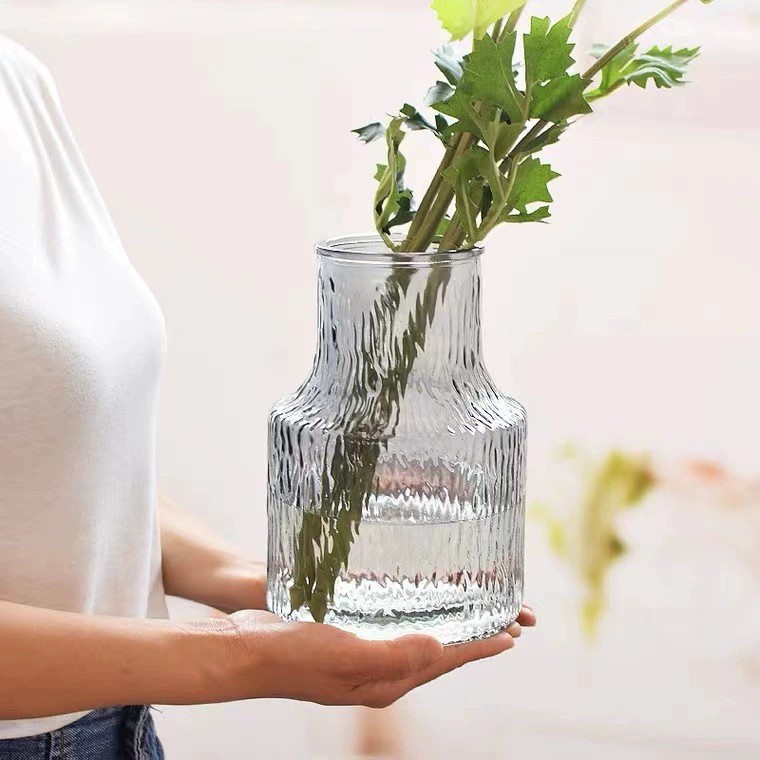 Jual Vas Bunga Kaca Meja Hiasan Rumah Vase Tempat Bunga Meja Pot Kaca ...