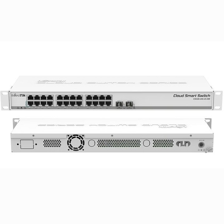 Jual MIKROTIK CSS326-24G-2S+RM 24 port gigabit ethernet + 2 SFP+ ...