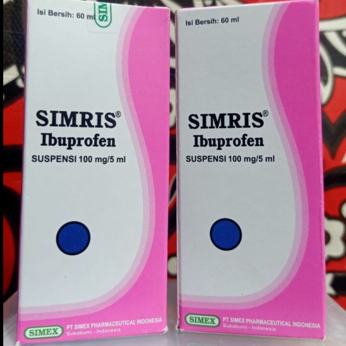 Jual SIMRIS SUPENSI 100 MG/5ML (BOTOL) 60 ML OBAT PENURUN DEMAM ANAK ...