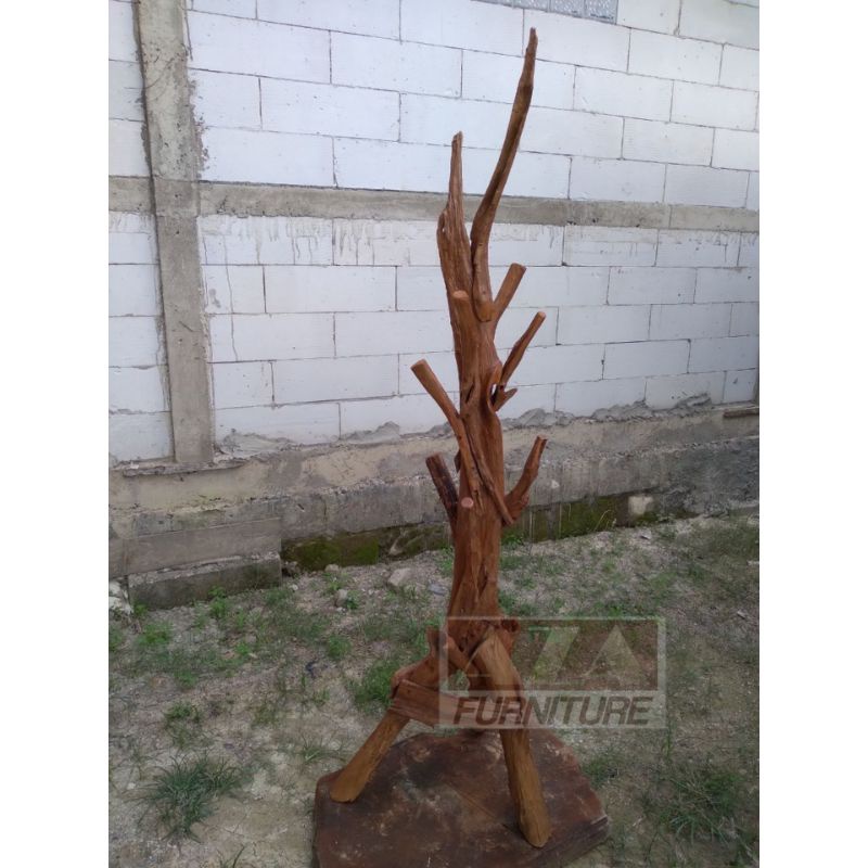 Jual Stand Hanger atau Gantungan Baju Topi Tas Berdiri Akar Kayu Jati ...