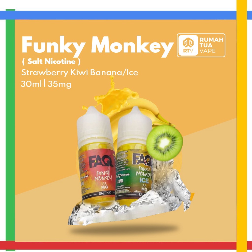 Jual FUNKY MONKEY SALT NIC 35MG 30ML PREMIUM E LIQUID VAPE | Shopee ...