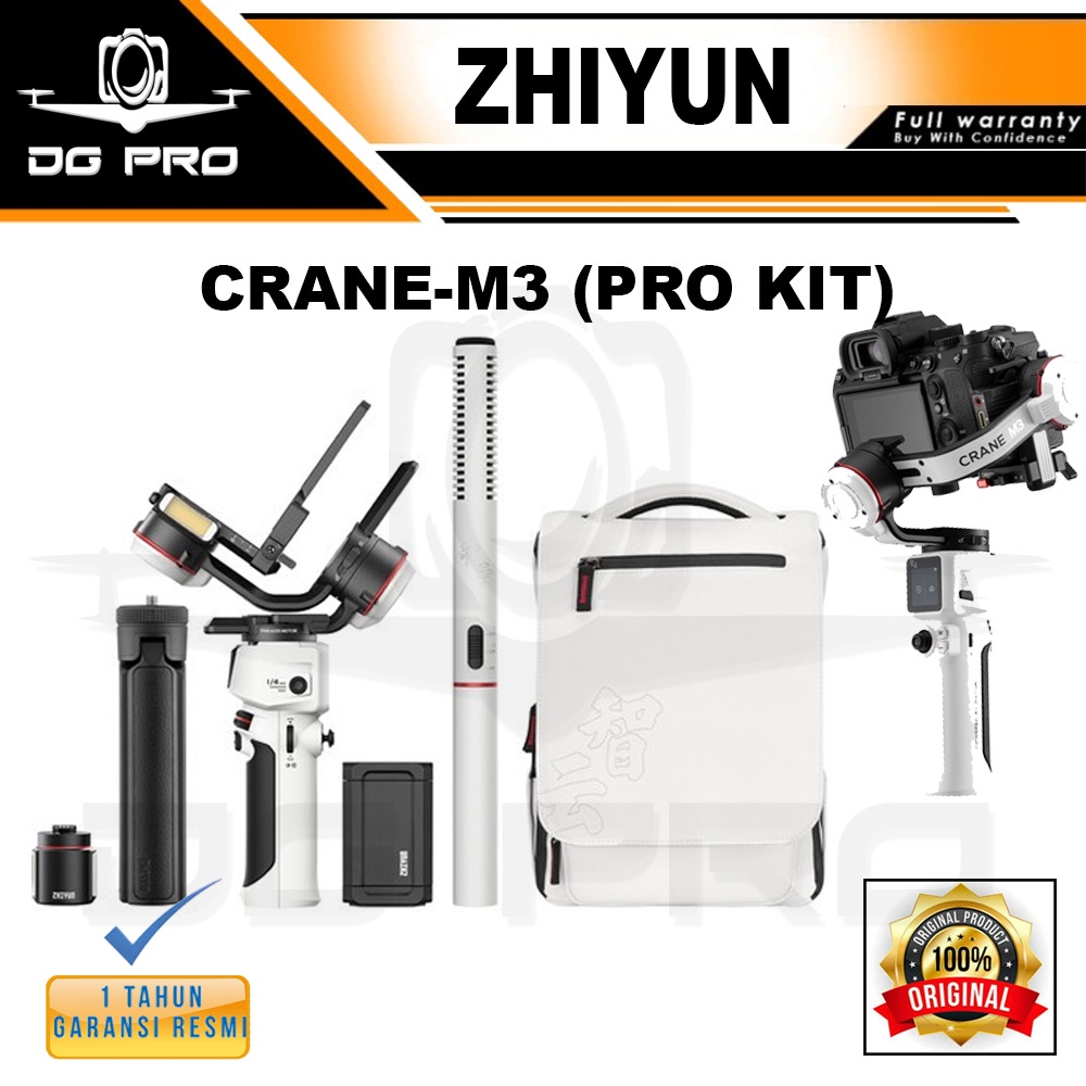 Jual Zhiyun-Tech CRANE-M3 3-Axis Handheld Gimbal Stabilizer (Pro Kit ...
