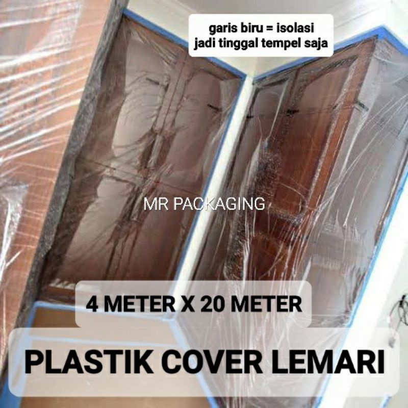 Jual Plastik ISOLASI Cover Lemari Plastik Cover Oil Painting | Maska Tape Plastik Film | Masking ...