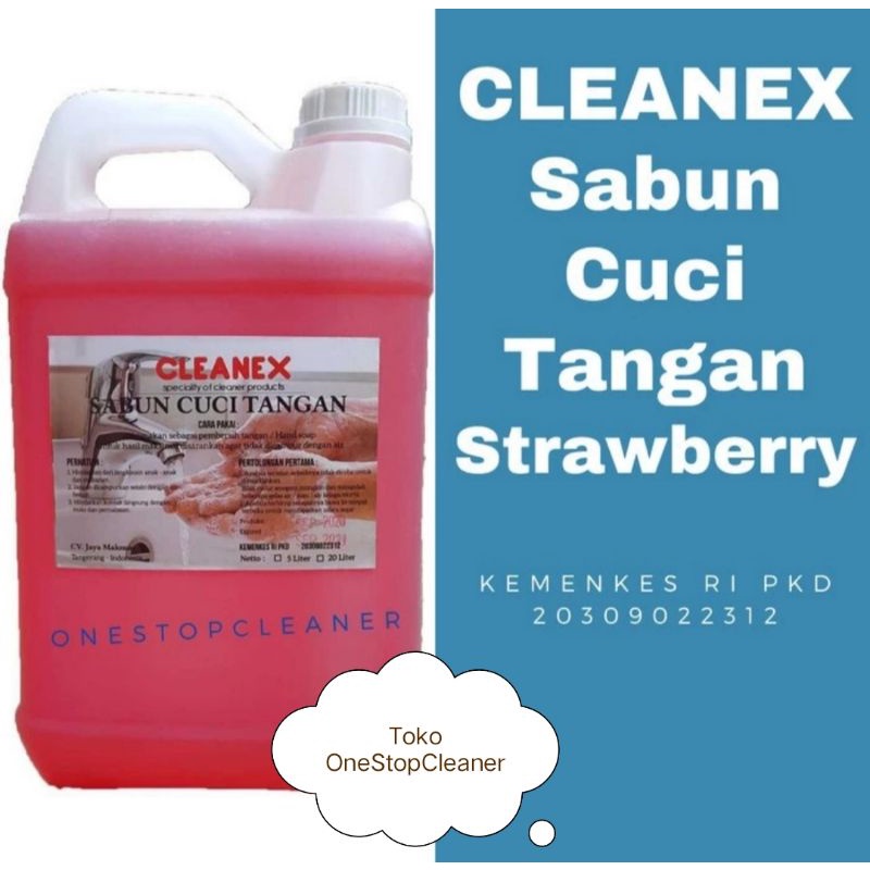Jual Cleanex Sabun Cuci Tangan Handsoap Strawberry 5 Liter Gojek Grab ...