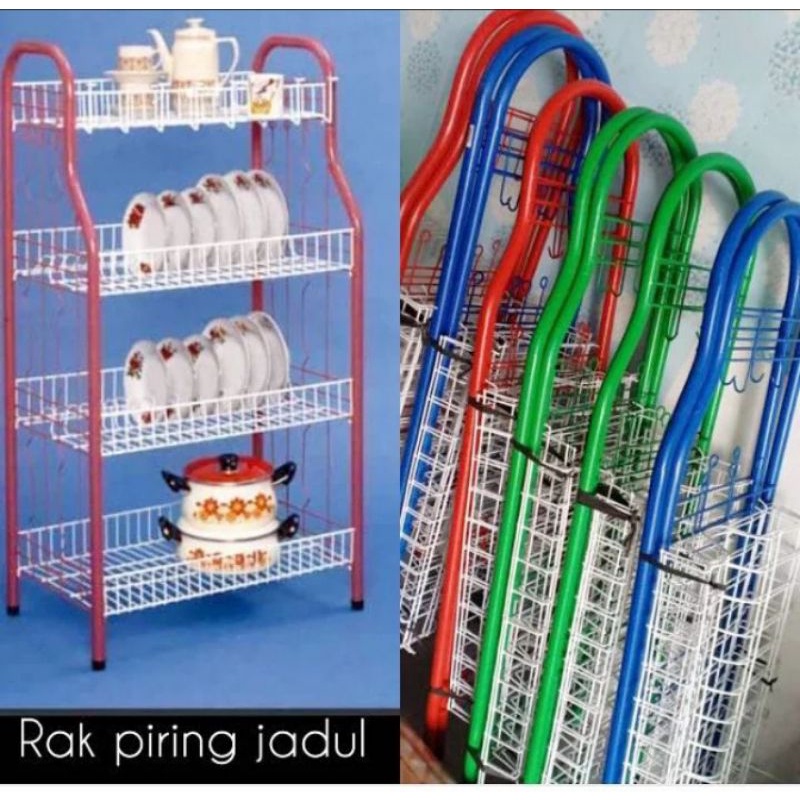 Jual Rak Piring jadul 4 susun/ Rak Piring Besi Jumbo 4 Susun | Shopee ...