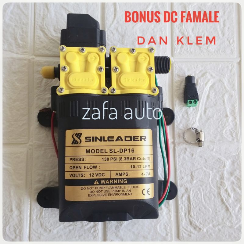 Jual DINAMO POMPA DC 12V SINLEADER DOUBLE PUMP DUAL PUMP STEAM CUCI ...