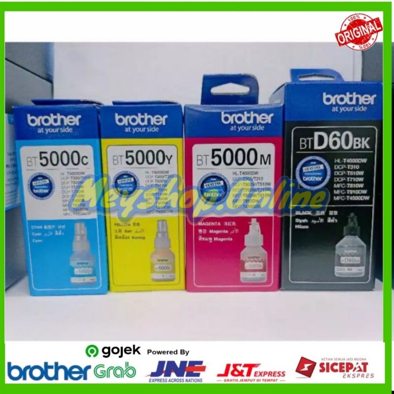Jual Tinta Brother BT D60BK /BT 5000 (1 Set ) M5000 BK.C.M.Y | Shopee ...