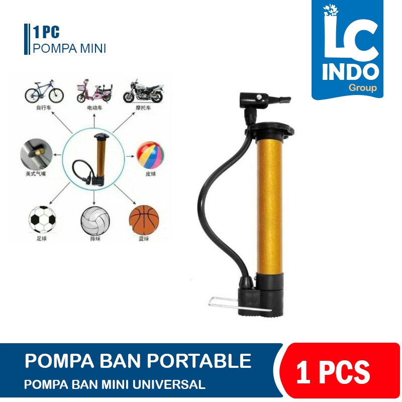 Jual Pompa Ban Sepeda Mini Portable / Pompa Bola kasur / Pompa manual ...