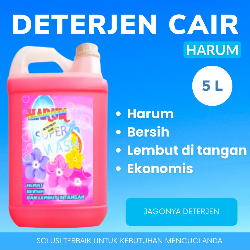 Jual DETERJEN CAIR 5 LITER LIQUID (SABUN CUCI CAIR) 5 LITER DETERJEN CAIR 5 LITER | Shopee Indonesia