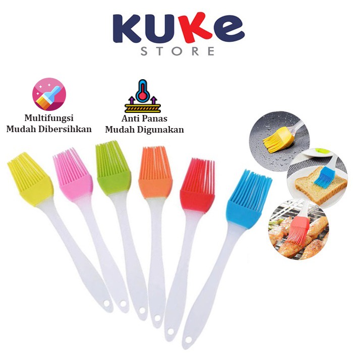 Jual [KUKE] Kuas Silikon Roti / Kuas Silikon Mentega / Kuas SIlikon ...