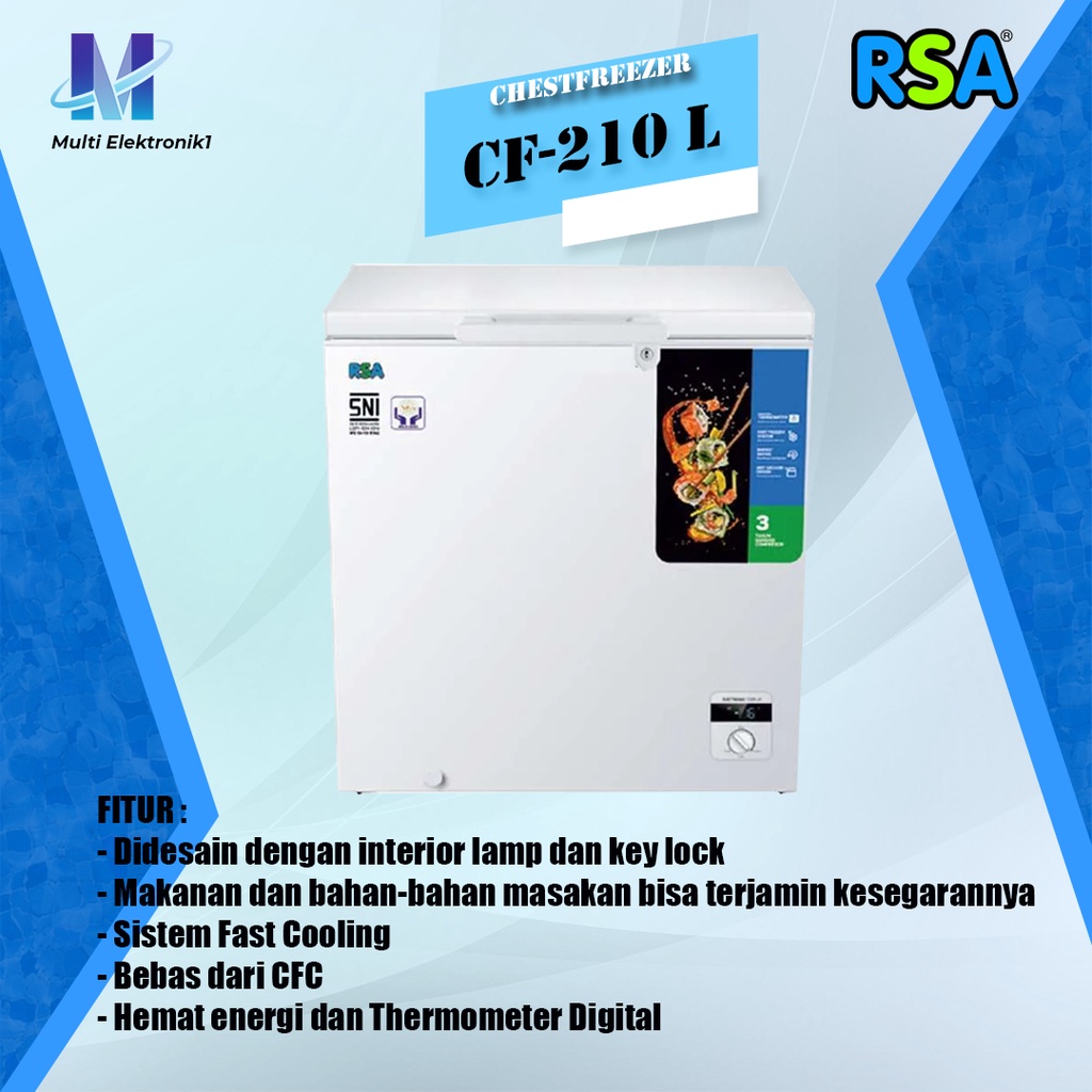 Jual RSA CF 210 CHEST FREEZER BOX 199 L LEMARI PEMBEKU 210 LITER ...