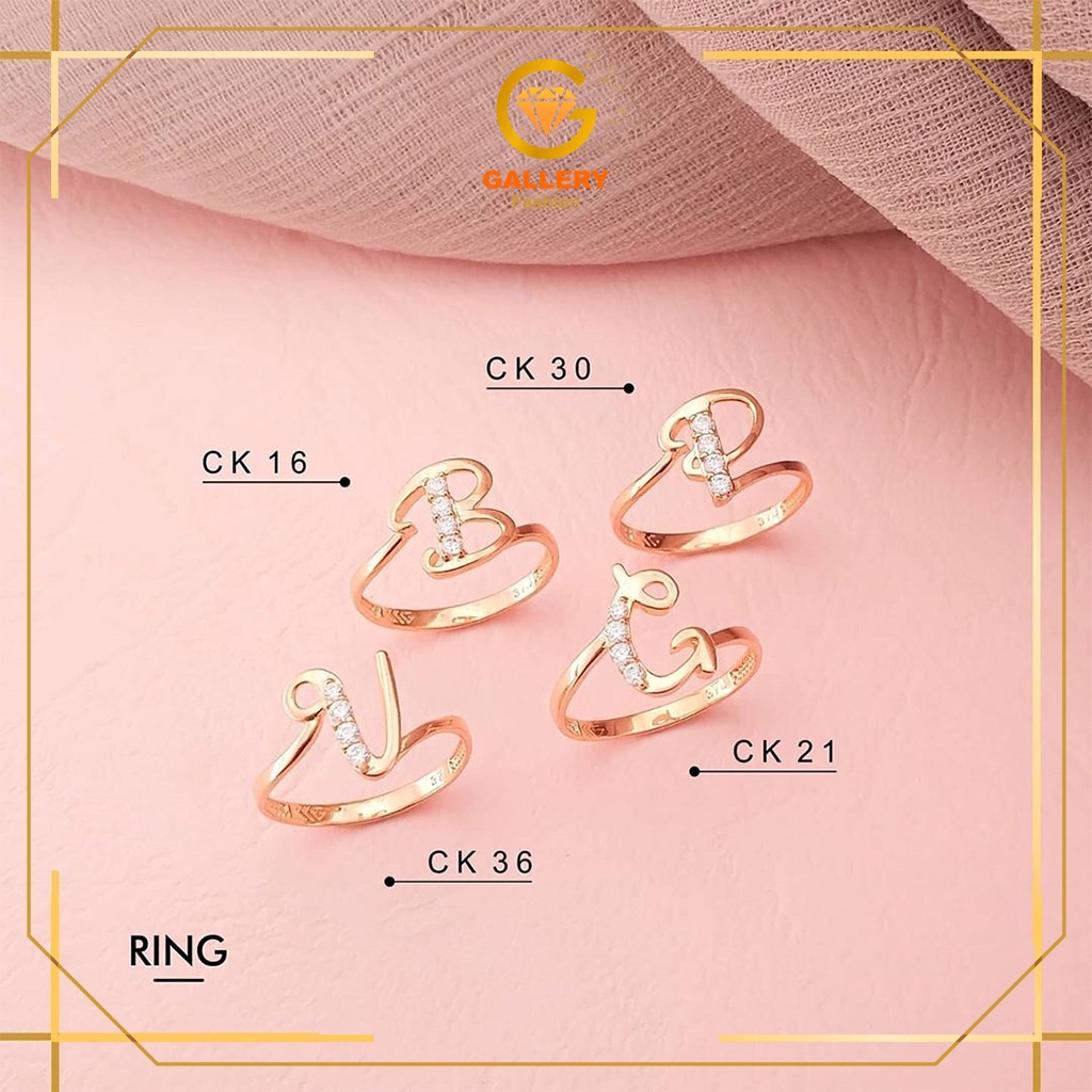 Jual CINCIN MOTIF HURUF CINCIN WANITA LUCU ALPHABET SERIES INISIAL NAMA ...