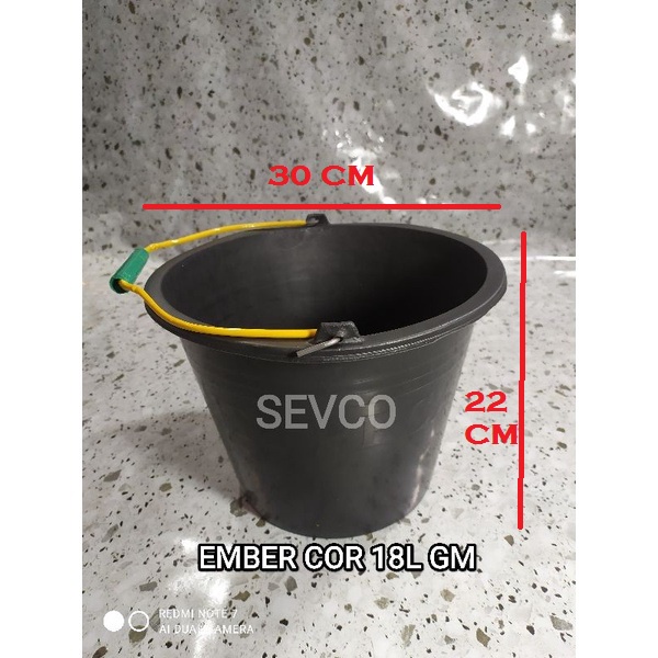 Jual EMBER COR HITAM 18L GM, 22L GM/ EMBER KARET ANTI PECAH | Shopee ...